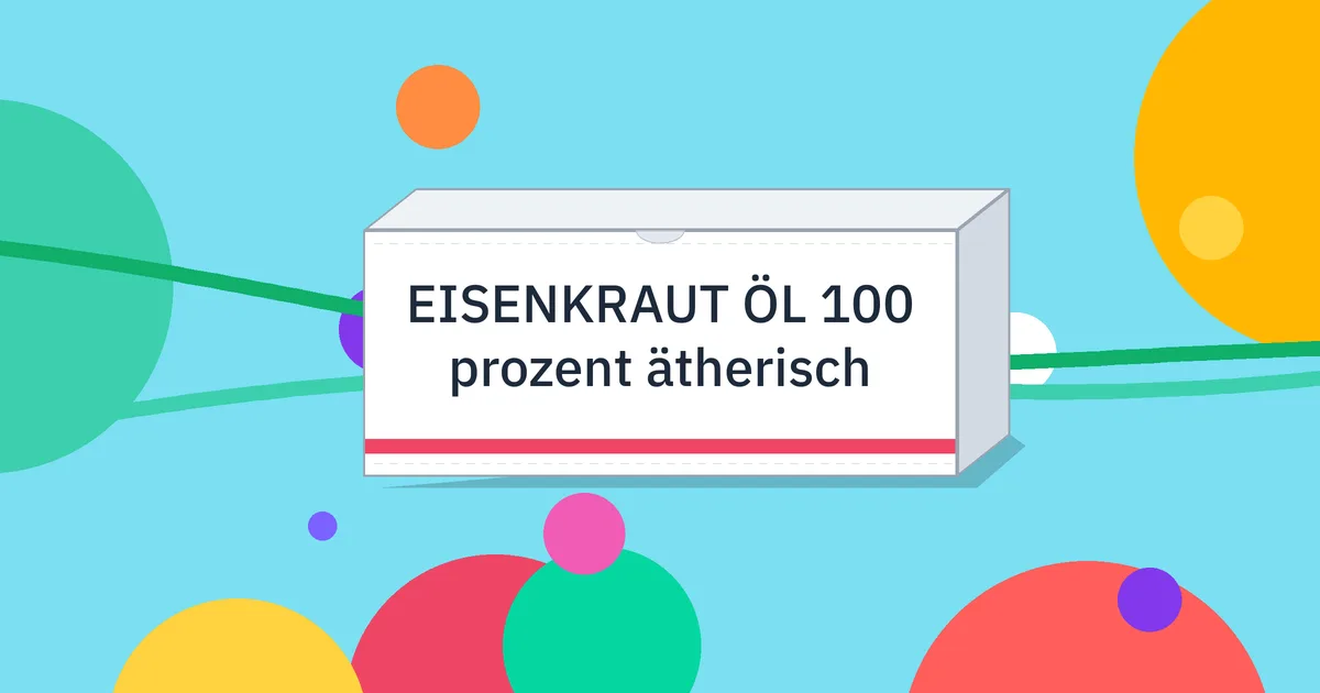 Symbolbild: Packung mit der Aufschrift EISENKRAUT ÖL 100 prozent ätherisch (PZN 07205461) – Verfügbarkeit und Bezug in Apotheken in Frankfurt am Main