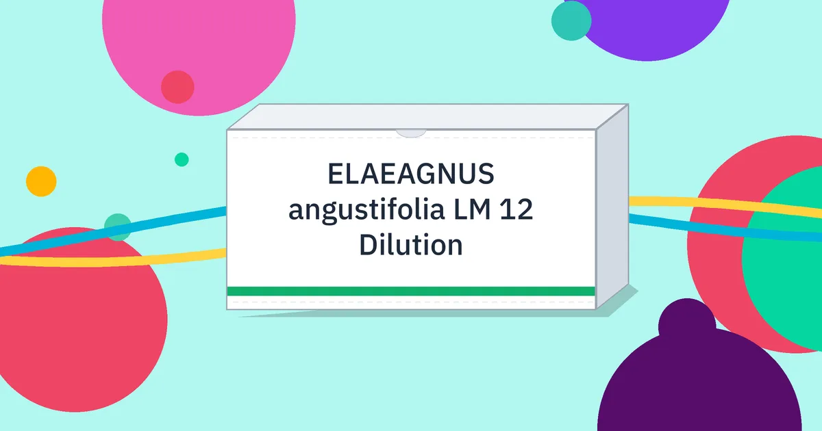 Symbolbild: Packung mit der Aufschrift ELAEAGNUS angustifolia LM 12 Dilution (PZN 13469342) – Verfügbarkeit und Bezug in Apotheken in Frankfurt am Main