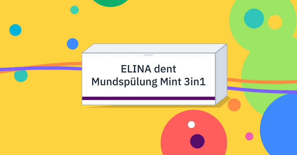 Symbolbild: Packung mit der Aufschrift ELINA dent Mundspülung Mint 3in1 (PZN 11061134) – Verfügbarkeit und Bezug in Apotheken in Frankfurt am Main