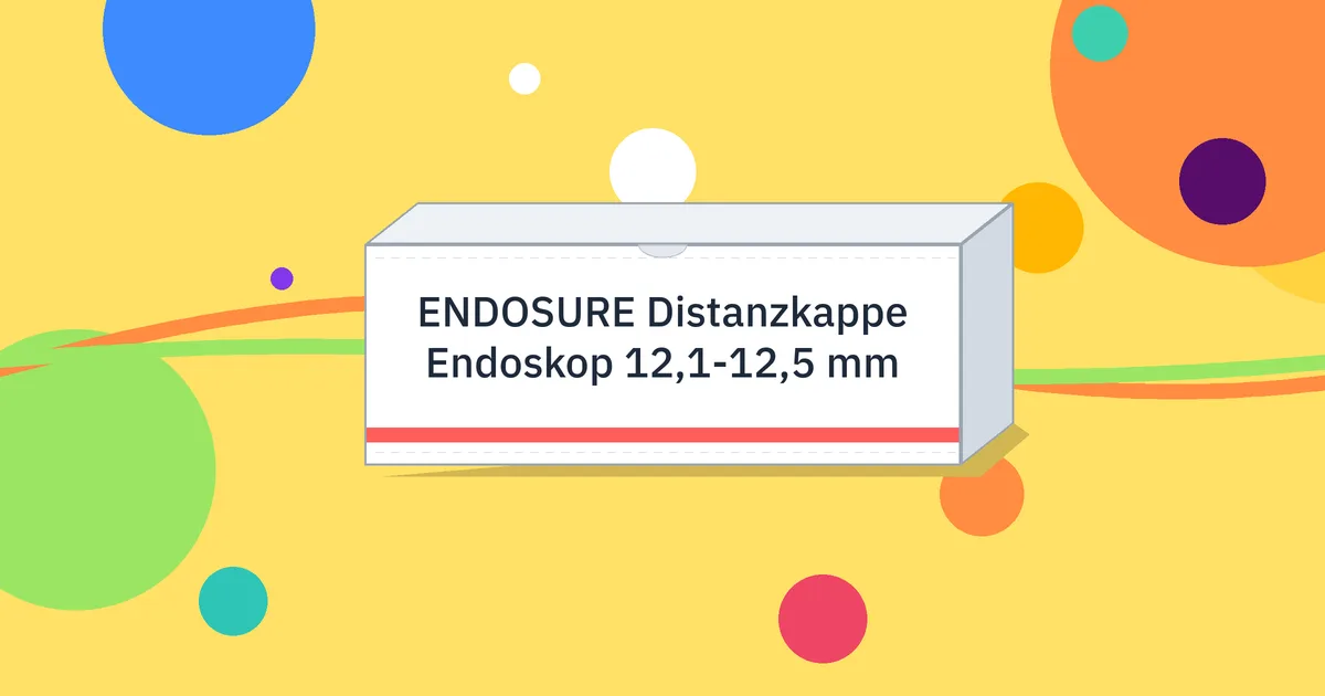 Symbolbild: Packung mit der Aufschrift ENDOSURE Distanzkappe Endoskop 12,1-12,5 mm (PZN 20539310) – Verfügbarkeit und Bezug in Apotheken in Frankfurt am Main