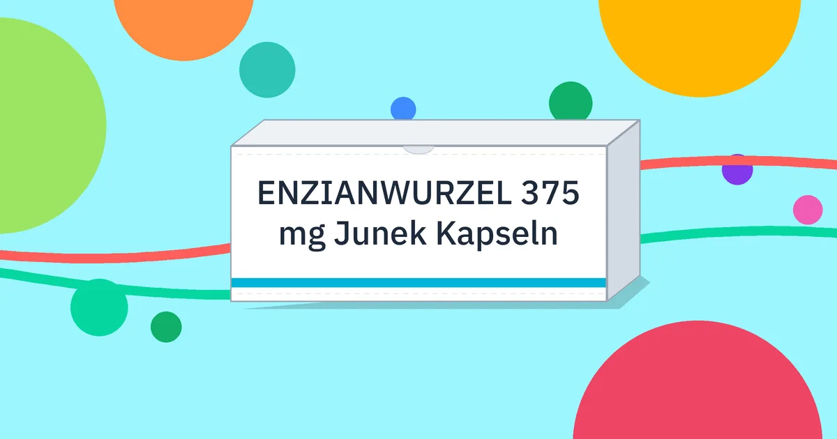Symbolbild: Packung mit der Aufschrift ENZIANWURZEL 375 mg Junek Kapseln (PZN 10053150) – Verfügbarkeit und Bezug in Apotheken in Frankfurt am Main