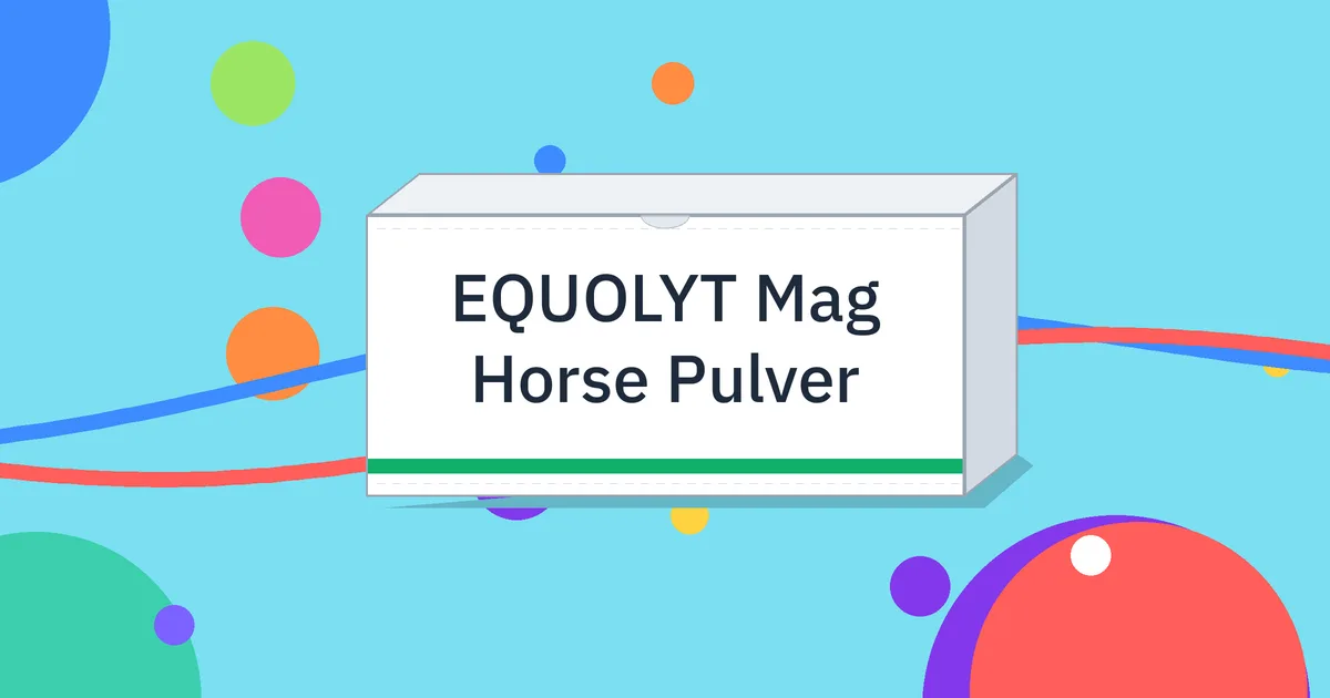 Symbolbild: Packung mit der Aufschrift EQUOLYT Mag Horse Pulver (PZN 00503913) – Verfügbarkeit und Bezug in Apotheken in Frankfurt am Main