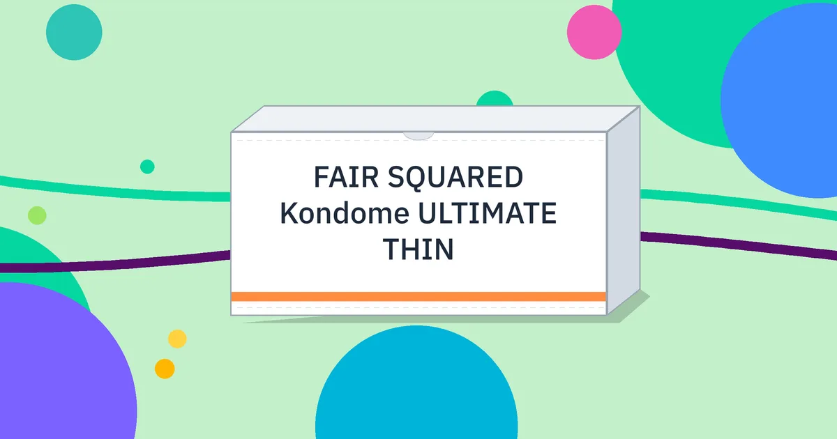 Symbolbild: Packung mit der Aufschrift FAIR SQUARED Kondome ULTIMATE THIN (PZN 18371783) – Verfügbarkeit und Bezug in Apotheken in Frankfurt am Main