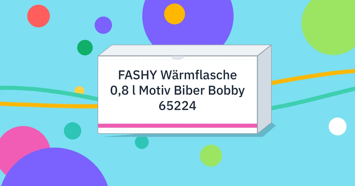 Symbolbild: Packung mit der Aufschrift FASHY Wärmflasche 0,8 l Motiv Biber Bobby 65224 (PZN 15573115) – Verfügbarkeit und Bezug in Apotheken in Frankfurt am Main