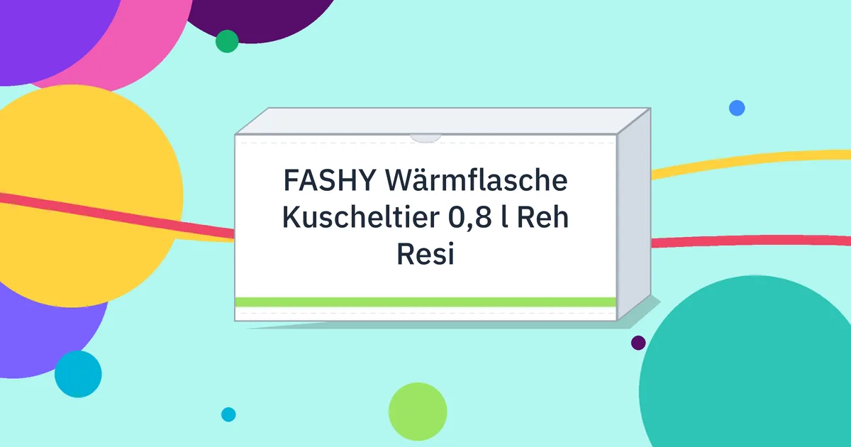 Symbolbild: Packung mit der Aufschrift FASHY Wärmflasche Kuscheltier 0,8 l Reh Resi (PZN 18648440) – Verfügbarkeit und Bezug in Apotheken in Frankfurt am Main
