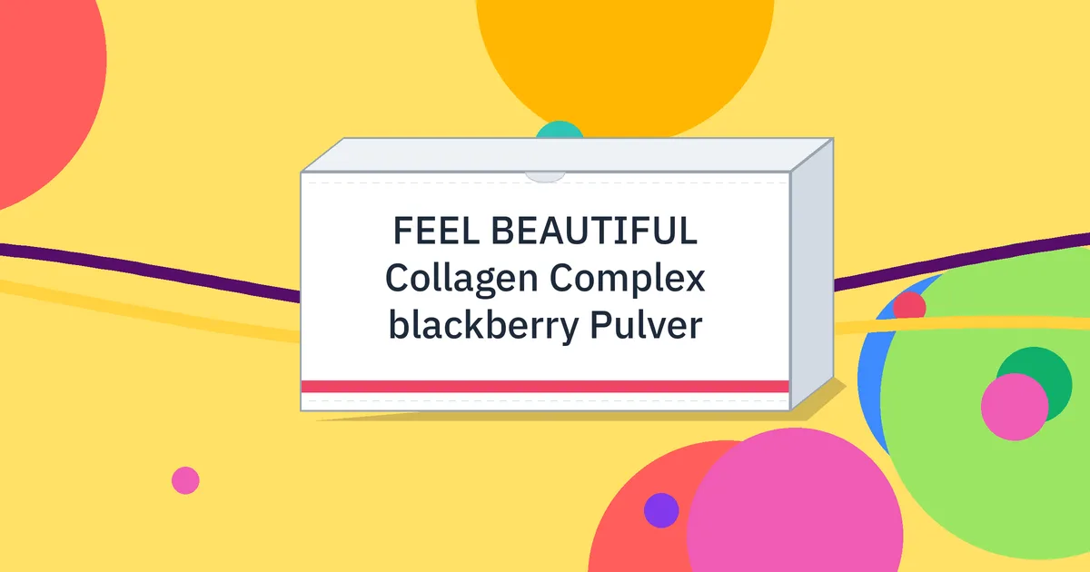 Symbolbild: Packung mit der Aufschrift FEEL BEAUTIFUL Collagen Complex blackberry Pulver (PZN 18656333) – Verfügbarkeit und Bezug in Apotheken in Frankfurt am Main