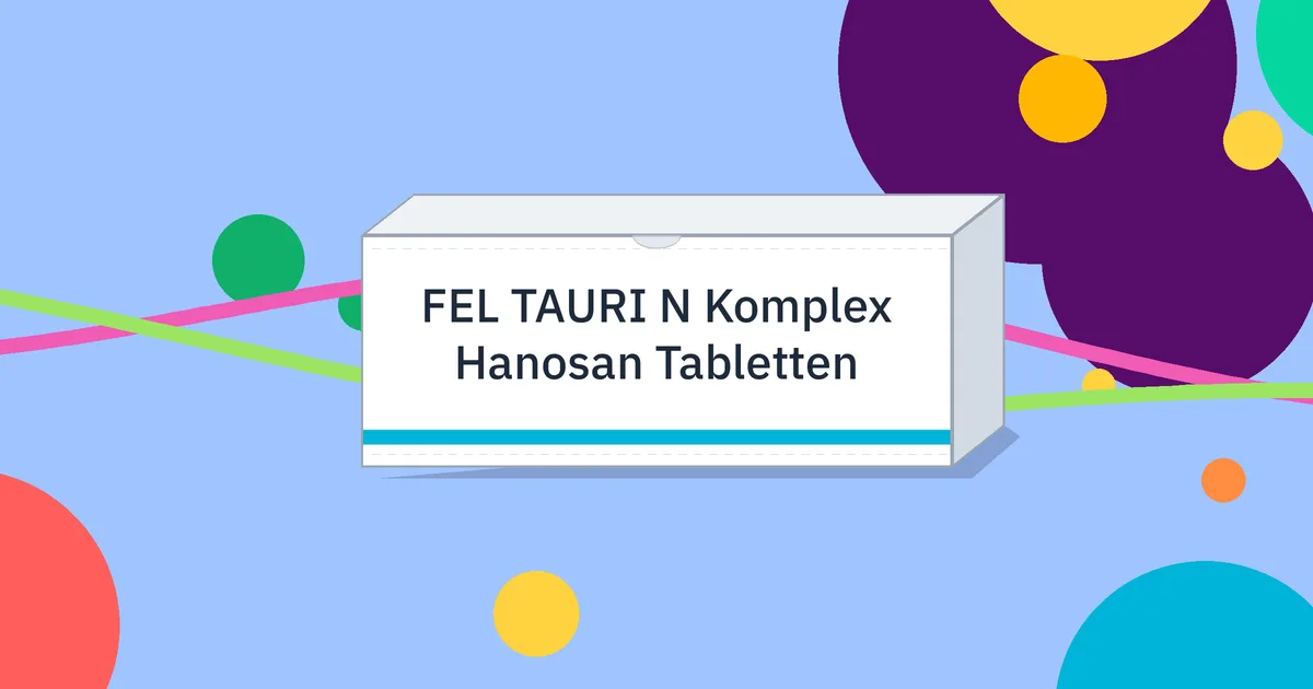 Symbolbild: Packung mit der Aufschrift FEL TAURI N Komplex Hanosan Tabletten (PZN 09268744) – Verfügbarkeit und Bezug in Apotheken in Frankfurt am Main