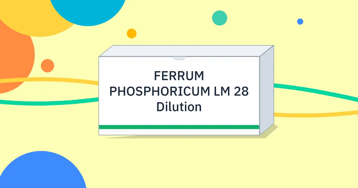 Symbolbild: Packung mit der Aufschrift FERRUM PHOSPHORICUM LM 28 Dilution (PZN 12852292) – Verfügbarkeit und Bezug in Apotheken in Frankfurt am Main
