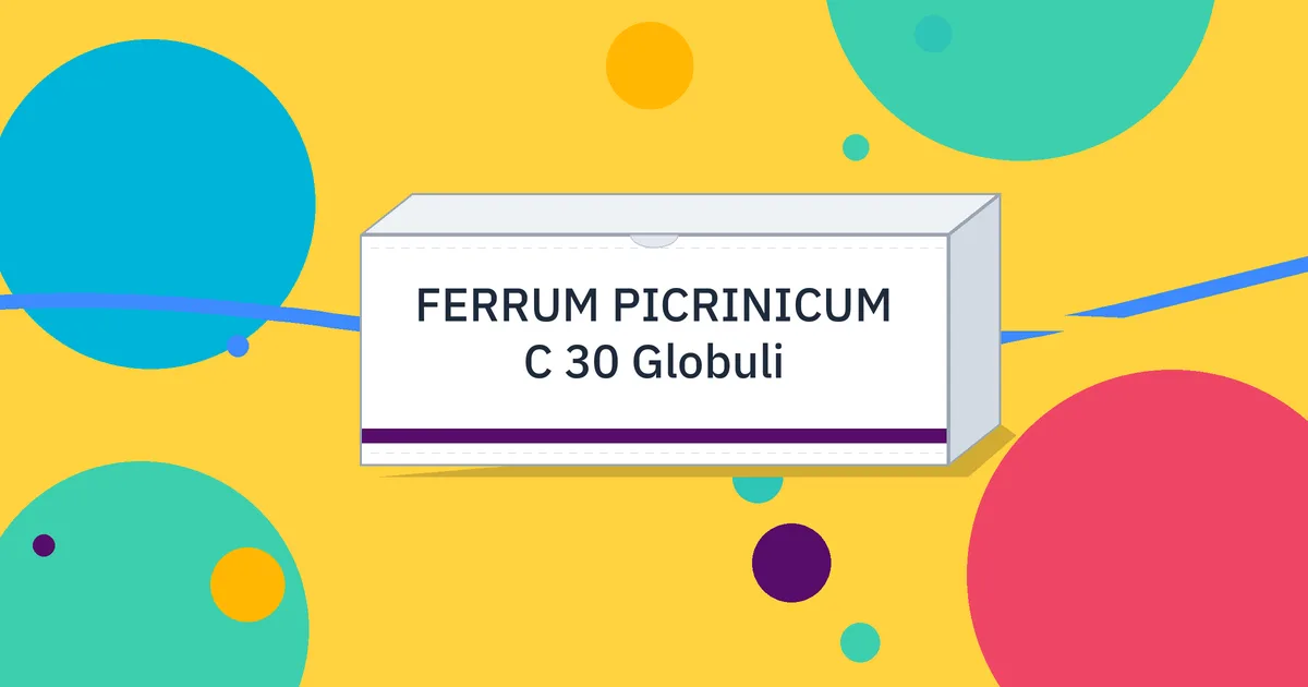 Symbolbild: Packung mit der Aufschrift FERRUM PICRINICUM C 30 Globuli (PZN 00545863) – Verfügbarkeit und Bezug in Apotheken in Frankfurt am Main