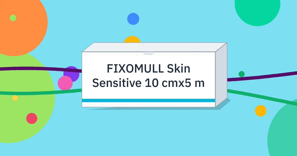 Symbolbild: Packung mit der Aufschrift FIXOMULL Skin Sensitive 10 cmx5 m (PZN 18033968) – Verfügbarkeit und Bezug in Apotheken in Frankfurt am Main
