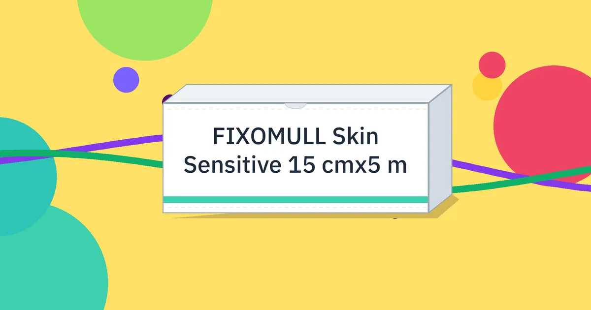 Symbolbild: Packung mit der Aufschrift FIXOMULL Skin Sensitive 15 cmx5 m (PZN 18336485) – Verfügbarkeit und Bezug in Apotheken in Frankfurt am Main