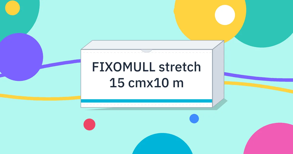 Symbolbild: Packung mit der Aufschrift FIXOMULL stretch 15 cmx10 m (PZN 19700763) – Verfügbarkeit und Bezug in Apotheken in Frankfurt am Main