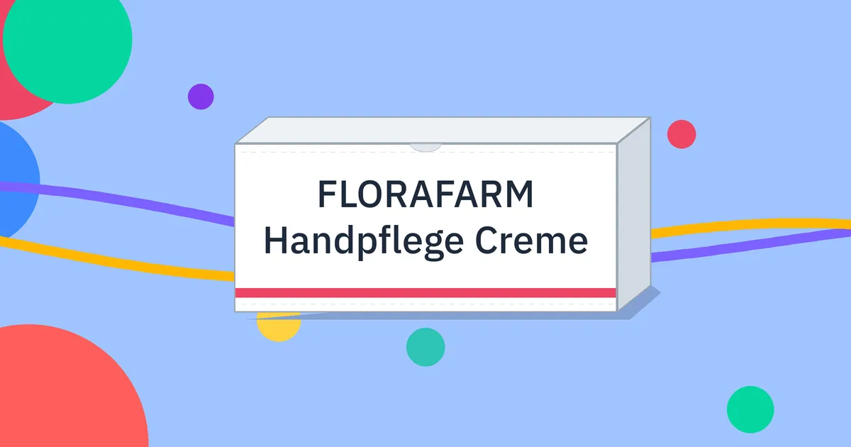 Symbolbild: Packung mit der Aufschrift FLORAFARM Handpflege Creme (PZN 15396682) – Verfügbarkeit und Bezug in Apotheken in Frankfurt am Main