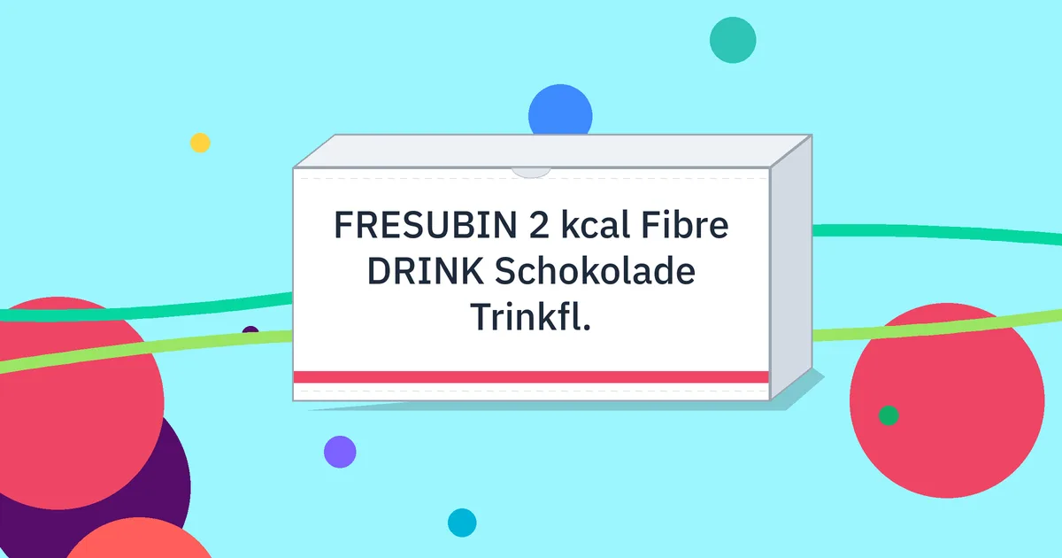 Symbolbild: Packung mit der Aufschrift FRESUBIN 2 kcal Fibre DRINK Schokolade Trinkfl. (PZN 18791752) – Verfügbarkeit und Bezug in Apotheken in Frankfurt am Main