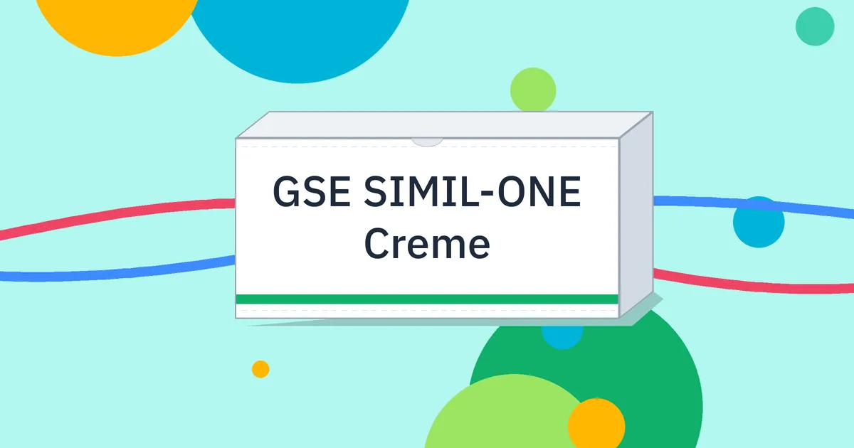 Symbolbild: Packung mit der Aufschrift GSE SIMIL-ONE Creme (PZN 17828861) – Verfügbarkeit und Bezug in Apotheken in Frankfurt am Main