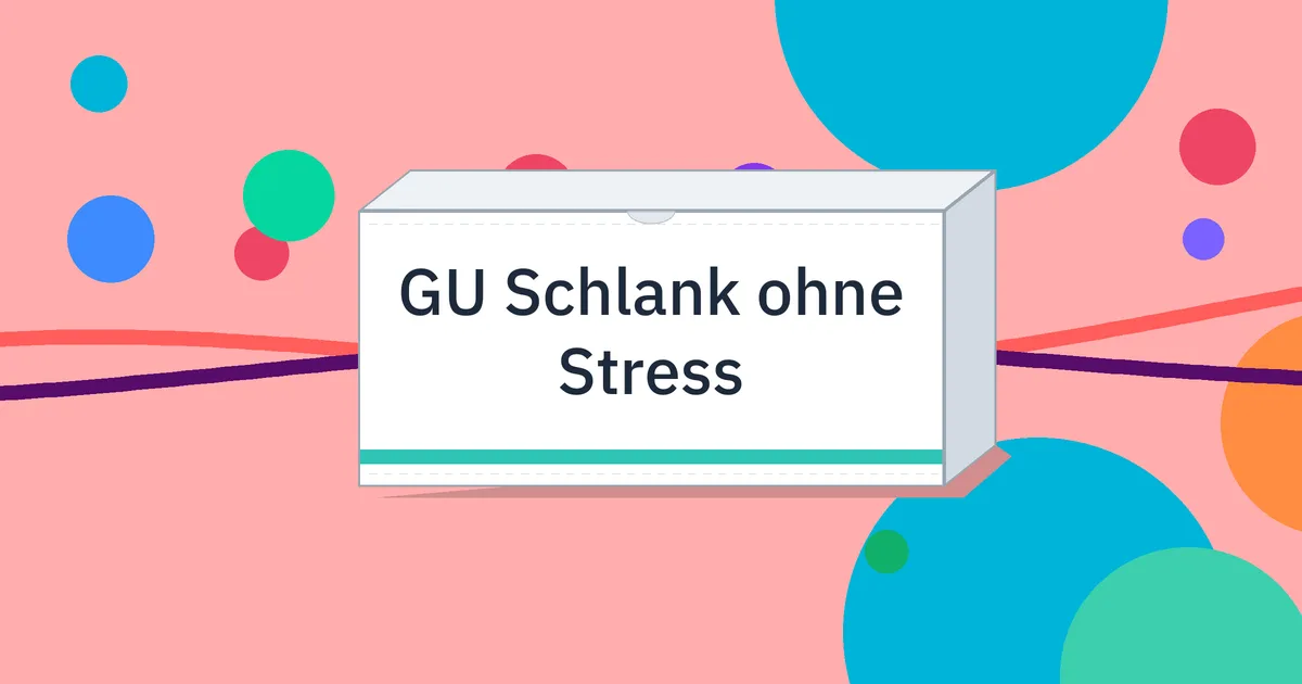 Symbolbild: Packung mit der Aufschrift GU Schlank ohne Stress (PZN 20274432) – Verfügbarkeit und Bezug in Apotheken in Frankfurt am Main