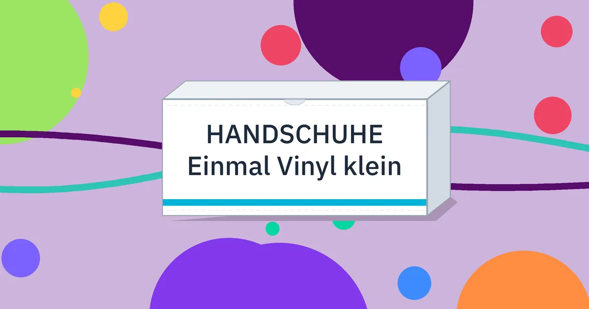 Symbolbild: Packung mit der Aufschrift HANDSCHUHE Einmal Vinyl klein (PZN 04444432) – Verfügbarkeit und Bezug in Apotheken in Frankfurt am Main