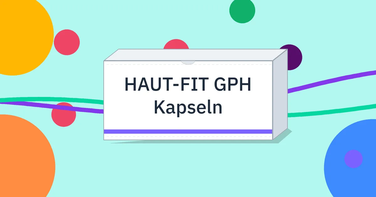 Symbolbild: Packung mit der Aufschrift HAUT-FIT GPH Kapseln (PZN 01160728) – Verfügbarkeit und Bezug in Apotheken in Frankfurt am Main