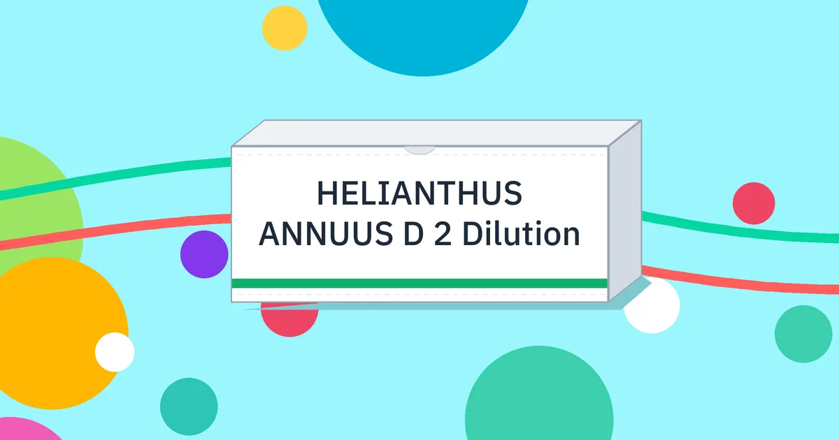 Symbolbild: Packung mit der Aufschrift HELIANTHUS ANNUUS D 2 Dilution (PZN 07169446) – Verfügbarkeit und Bezug in Apotheken in Frankfurt am Main