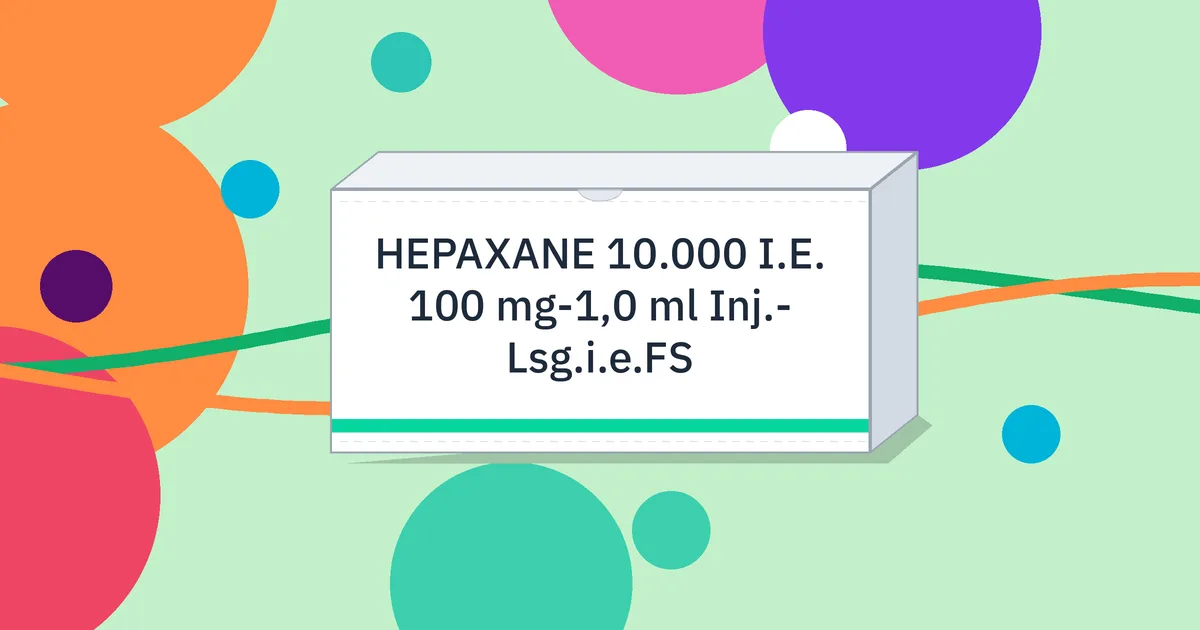 Symbolbild: Packung mit der Aufschrift HEPAXANE 10.000 I.E. 100 mg-1,0 ml Inj.-Lsg.i.e.FS (PZN 19899569) – Verfügbarkeit und Bezug in Apotheken in Frankfurt am Main