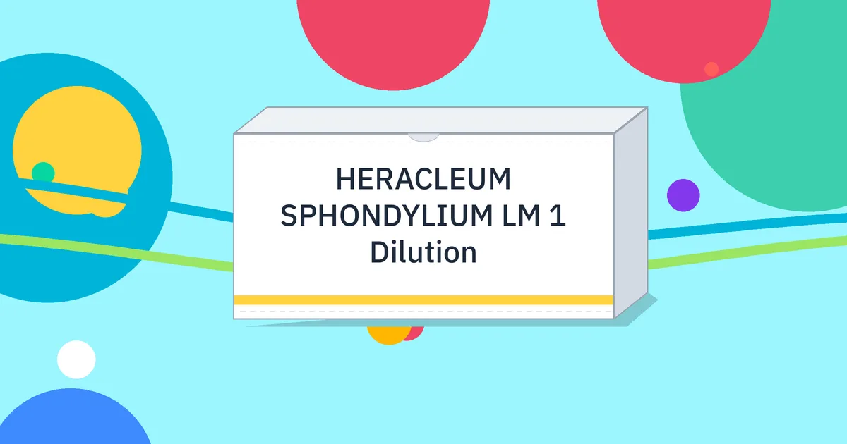 Symbolbild: Packung mit der Aufschrift HERACLEUM SPHONDYLIUM LM 1 Dilution (PZN 13552439) – Verfügbarkeit und Bezug in Apotheken in Frankfurt am Main