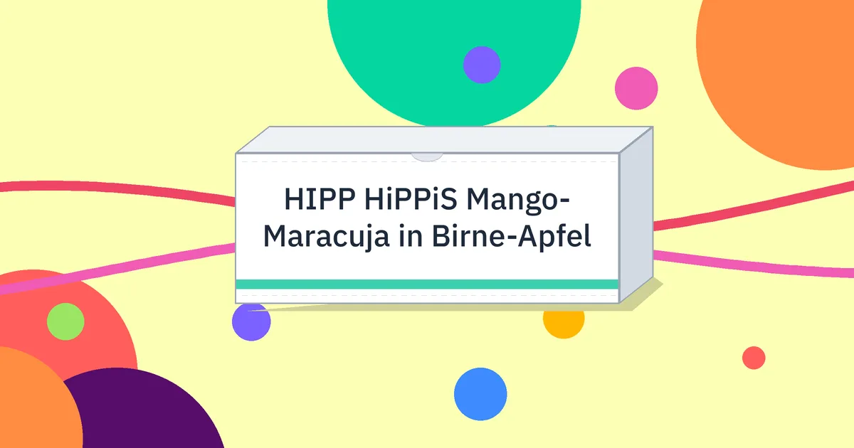 Symbolbild: Packung mit der Aufschrift HIPP HiPPiS Mango-Maracuja in Birne-Apfel (PZN 12658710) – Verfügbarkeit und Bezug in Apotheken in Frankfurt am Main