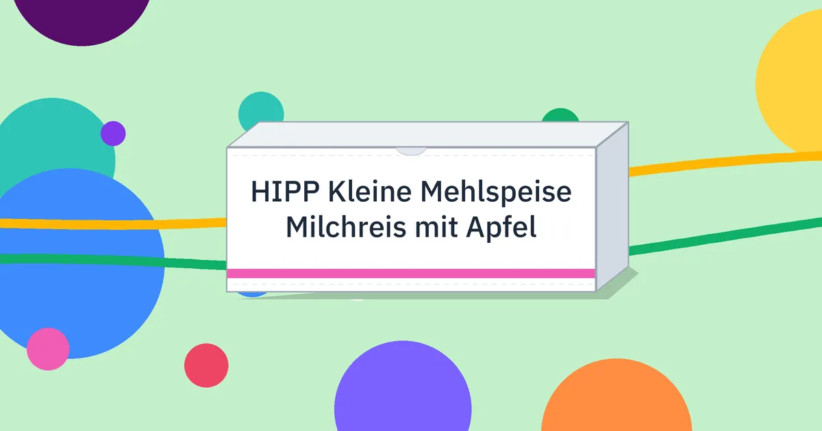 Symbolbild: Packung mit der Aufschrift HIPP Kleine Mehlspeise Milchreis mit Apfel (PZN 15307342) – Verfügbarkeit und Bezug in Apotheken in Frankfurt am Main
