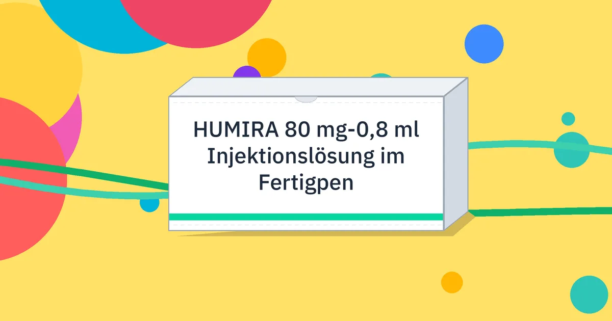 Symbolbild: Packung mit der Aufschrift HUMIRA 80 mg-0,8 ml Injektionslösung im Fertigpen (PZN 14304749) – Verfügbarkeit und Bezug in Apotheken in Frankfurt am Main