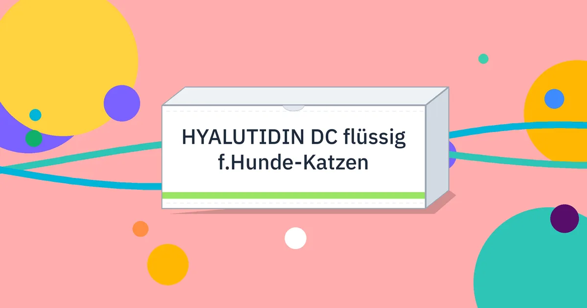 Symbolbild: Packung mit der Aufschrift HYALUTIDIN DC flüssig f.Hunde-Katzen (PZN 17441487) – Verfügbarkeit und Bezug in Apotheken in Frankfurt am Main