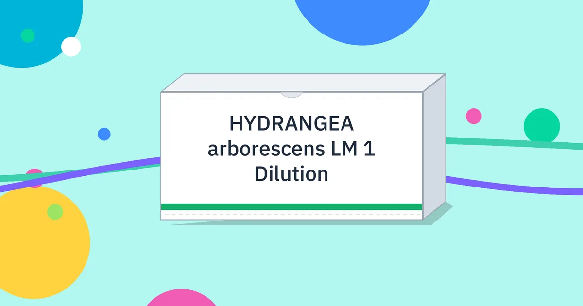 Symbolbild: Packung mit der Aufschrift HYDRANGEA arborescens LM 1 Dilution (PZN 13556153) – Verfügbarkeit und Bezug in Apotheken in Frankfurt am Main