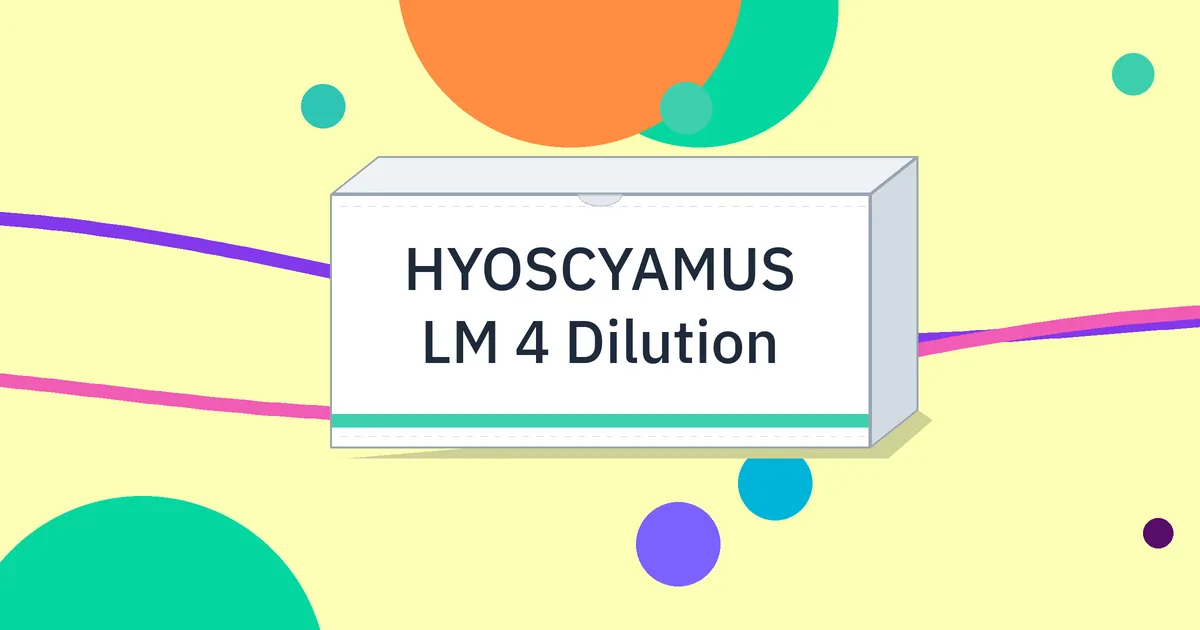 Symbolbild: Packung mit der Aufschrift HYOSCYAMUS LM 4 Dilution (PZN 12890476) – Verfügbarkeit und Bezug in Apotheken in Frankfurt am Main