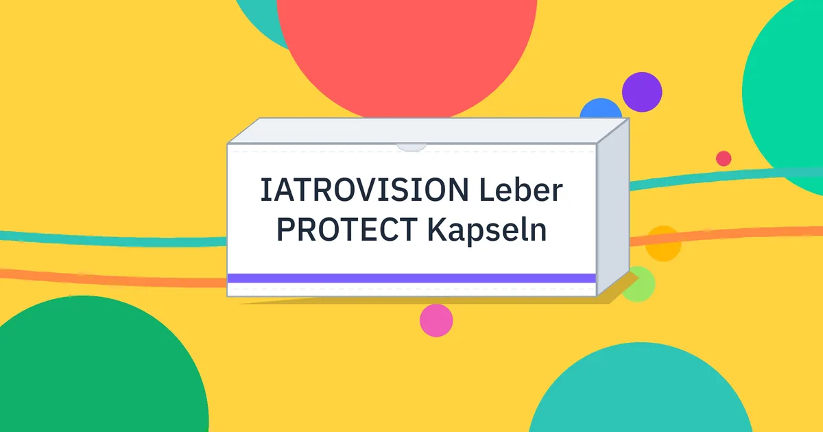 Symbolbild: Packung mit der Aufschrift IATROVISION Leber PROTECT Kapseln (PZN 20583943) – Verfügbarkeit und Bezug in Apotheken in Frankfurt am Main
