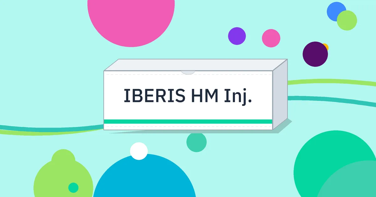 Symbolbild: Packung mit der Aufschrift IBERIS HM Inj. (PZN 01877337) – Verfügbarkeit und Bezug in Apotheken in Frankfurt am Main