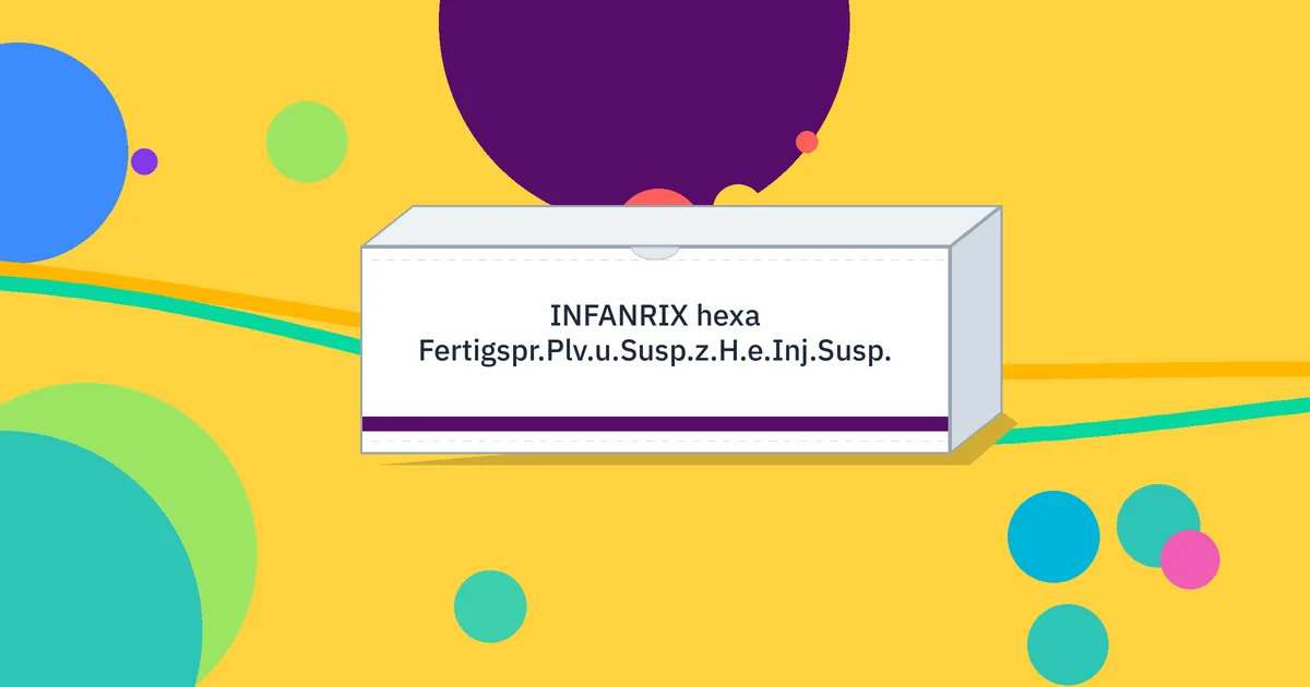 Symbolbild: Packung mit der Aufschrift INFANRIX hexa Fertigspr.Plv.u.Susp.z.H.e.Inj.Susp. (PZN 05018499) – Verfügbarkeit und Bezug in Apotheken in Frankfurt am Main