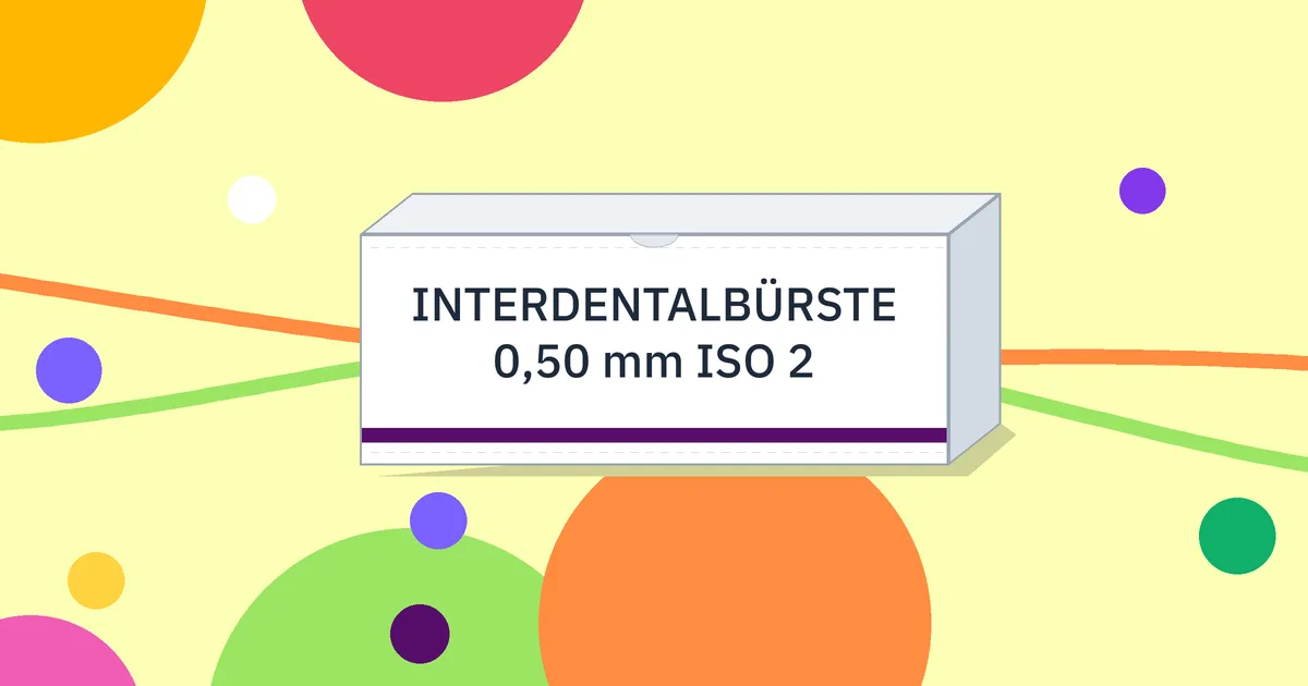 Symbolbild: Packung mit der Aufschrift INTERDENTALBÜRSTE 0,50 mm ISO 2 (PZN 16794031) – Verfügbarkeit und Bezug in Apotheken in Frankfurt am Main