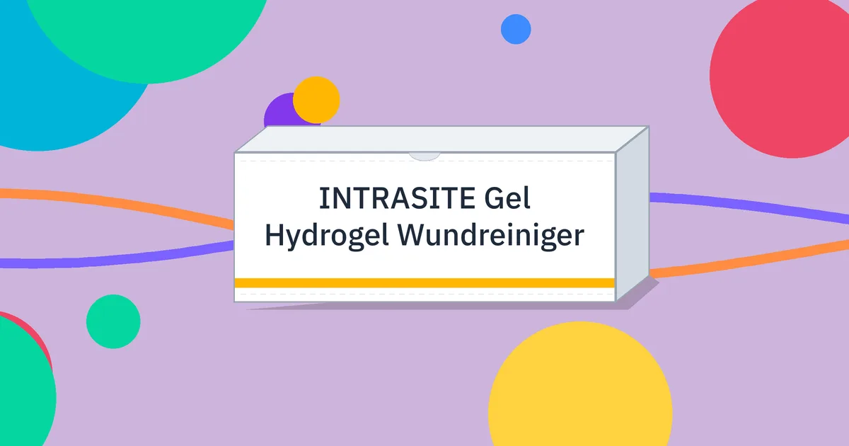 Symbolbild: Packung mit der Aufschrift INTRASITE Gel Hydrogel Wundreiniger (PZN 16391250) – Verfügbarkeit und Bezug in Apotheken in Frankfurt am Main