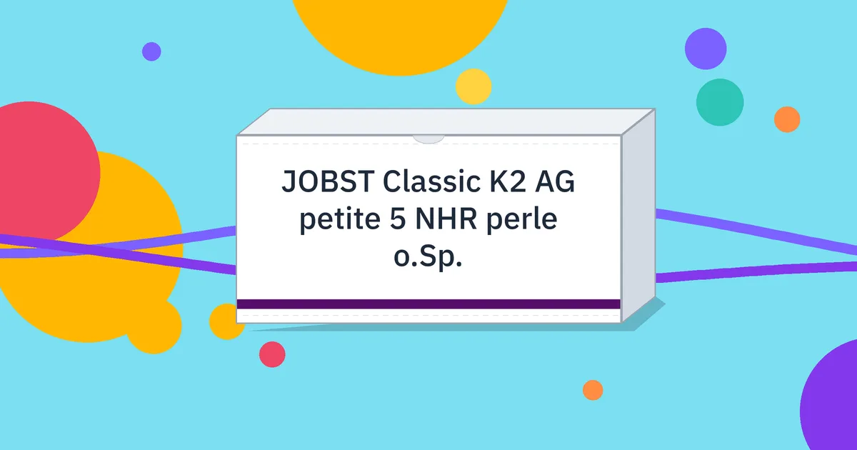 Symbolbild: Packung mit der Aufschrift JOBST Classic K2 AG petite 5 NHR perle o.Sp. (PZN 11273675) – Verfügbarkeit und Bezug in Apotheken in Frankfurt am Main