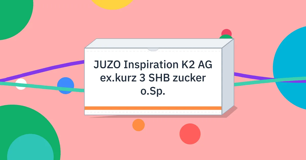 Symbolbild: Packung mit der Aufschrift JUZO Inspiration K2 AG ex.kurz 3 SHB zucker o.Sp. (PZN 14963423) – Verfügbarkeit und Bezug in Apotheken in Frankfurt am Main