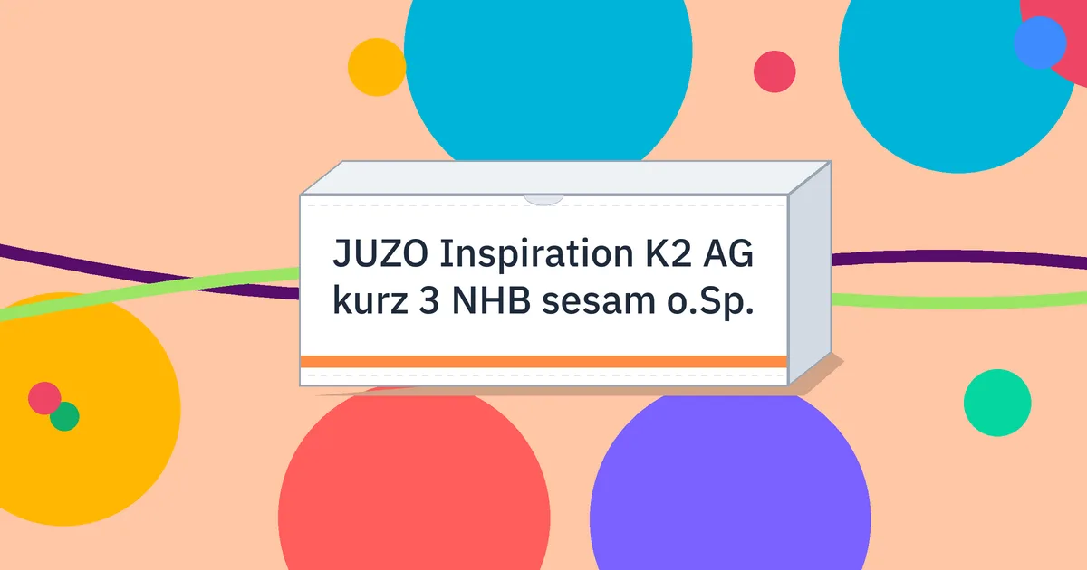 Symbolbild: Packung mit der Aufschrift JUZO Inspiration K2 AG kurz 3 NHB sesam o.Sp. (PZN 14921494) – Verfügbarkeit und Bezug in Apotheken in Frankfurt am Main