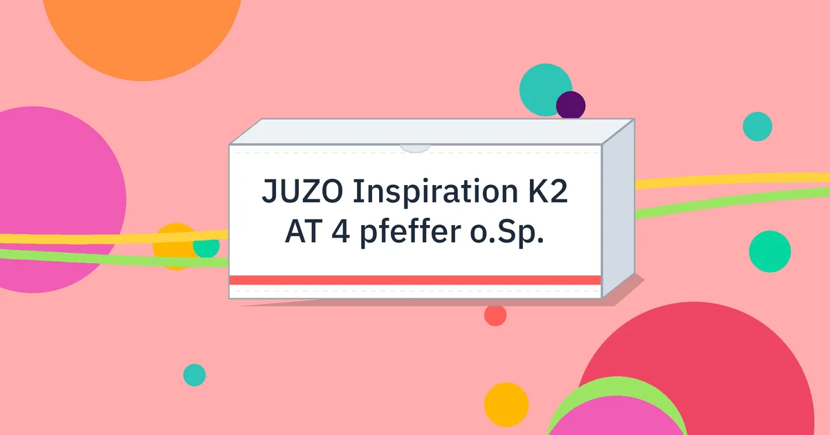 Symbolbild: Packung mit der Aufschrift JUZO Inspiration K2 AT 4 pfeffer o.Sp. (PZN 14926675) – Verfügbarkeit und Bezug in Apotheken in Frankfurt am Main