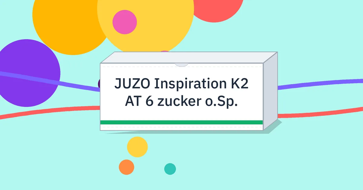 Symbolbild: Packung mit der Aufschrift JUZO Inspiration K2 AT 6 zucker o.Sp. (PZN 14927120) – Verfügbarkeit und Bezug in Apotheken in Frankfurt am Main