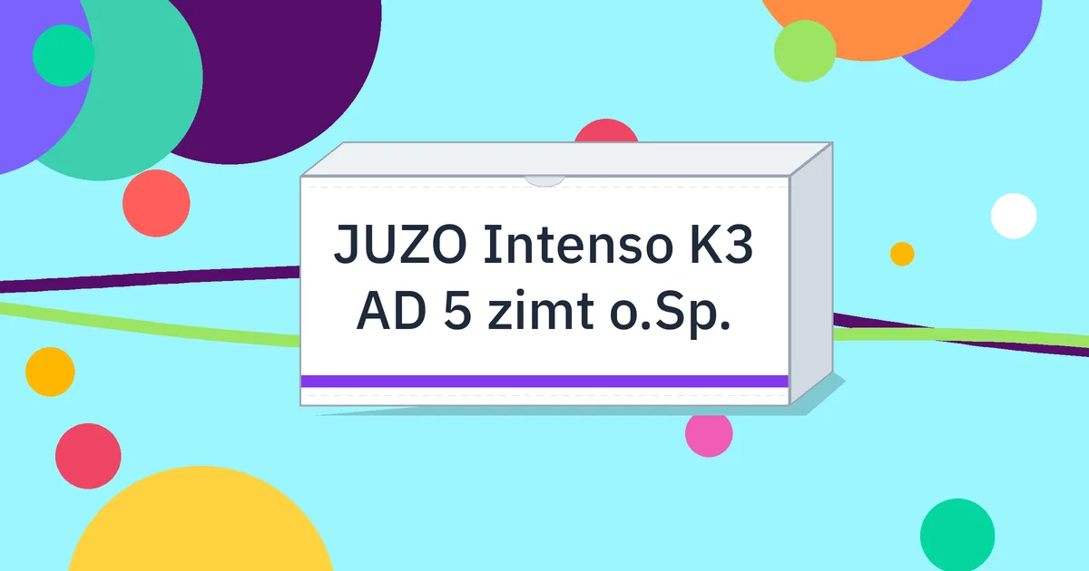 Symbolbild: Packung mit der Aufschrift JUZO Intenso K3 AD 5 zimt o.Sp. (PZN 18637873) – Verfügbarkeit und Bezug in Apotheken in Frankfurt am Main