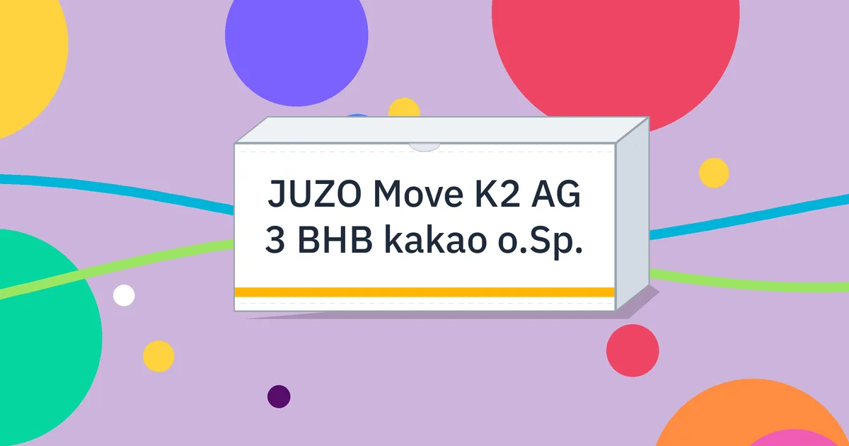 Symbolbild: Packung mit der Aufschrift JUZO Move K2 AG 3 BHB kakao o.Sp. (PZN 18557890) – Verfügbarkeit und Bezug in Apotheken in Frankfurt am Main