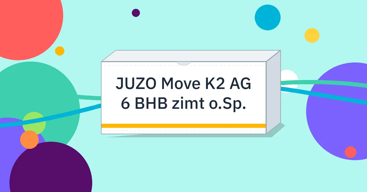 Symbolbild: Packung mit der Aufschrift JUZO Move K2 AG 6 BHB zimt o.Sp. (PZN 18526197) – Verfügbarkeit und Bezug in Apotheken in Frankfurt am Main