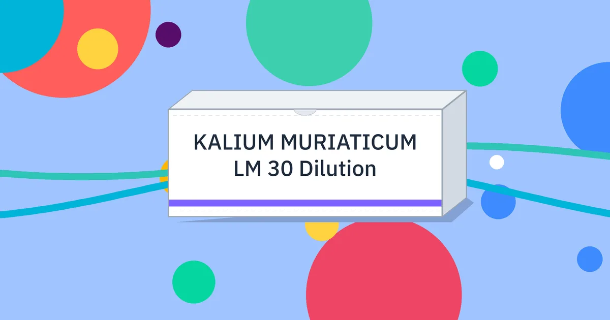 Symbolbild: Packung mit der Aufschrift KALIUM MURIATICUM LM 30 Dilution (PZN 09430765) – Verfügbarkeit und Bezug in Apotheken in Frankfurt am Main