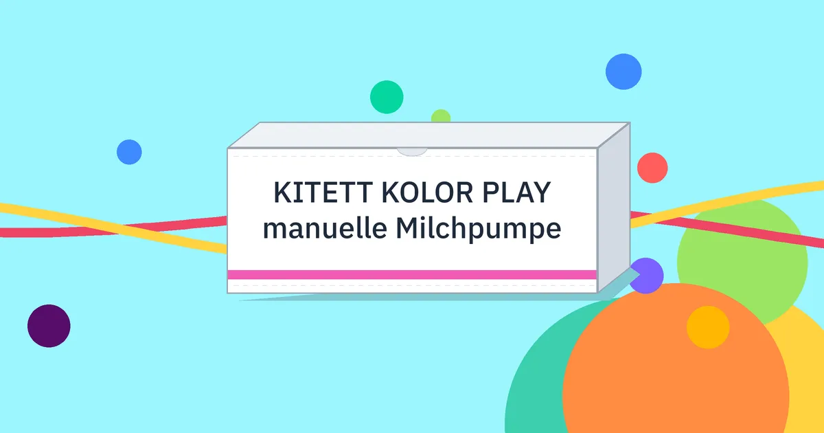Symbolbild: Packung mit der Aufschrift KITETT KOLOR PLAY manuelle Milchpumpe (PZN 11155303) – Verfügbarkeit und Bezug in Apotheken in Frankfurt am Main