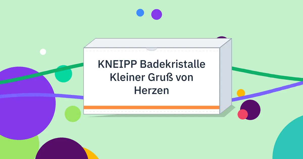 Symbolbild: Packung mit der Aufschrift KNEIPP Badekristalle Kleiner Gruß von Herzen (PZN 18708722) – Verfügbarkeit und Bezug in Apotheken in Frankfurt am Main