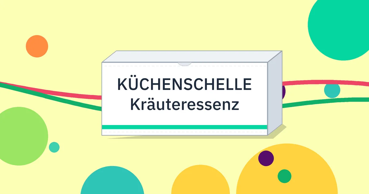 Symbolbild: Packung mit der Aufschrift KÜCHENSCHELLE Kräuteressenz (PZN 13819902) – Verfügbarkeit und Bezug in Apotheken in Frankfurt am Main