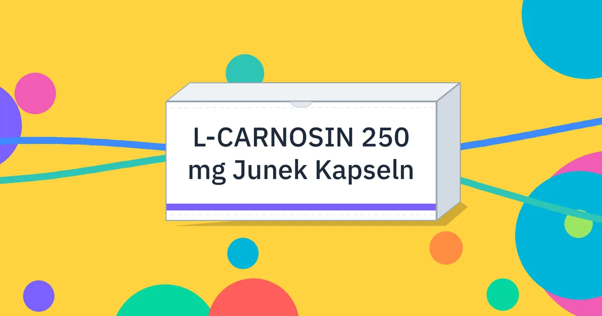 Symbolbild: Packung mit der Aufschrift L-CARNOSIN 250 mg Junek Kapseln (PZN 00985409) – Verfügbarkeit und Bezug in Apotheken in Frankfurt am Main