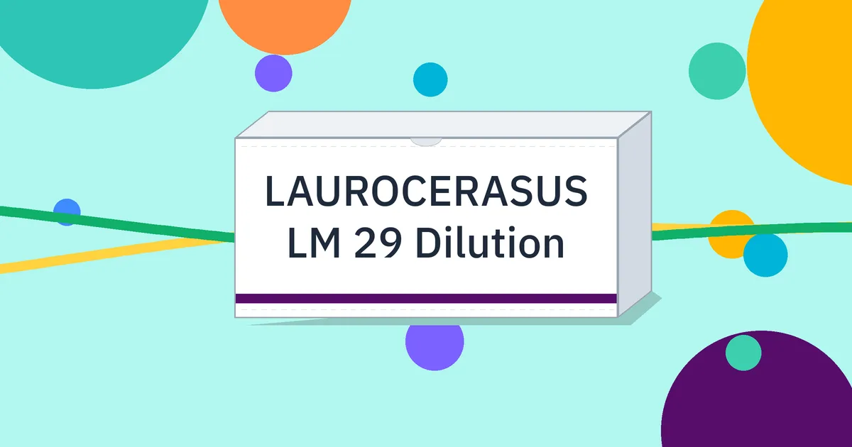 Symbolbild: Packung mit der Aufschrift LAUROCERASUS LM 29 Dilution (PZN 13524242) – Verfügbarkeit und Bezug in Apotheken in Frankfurt am Main
